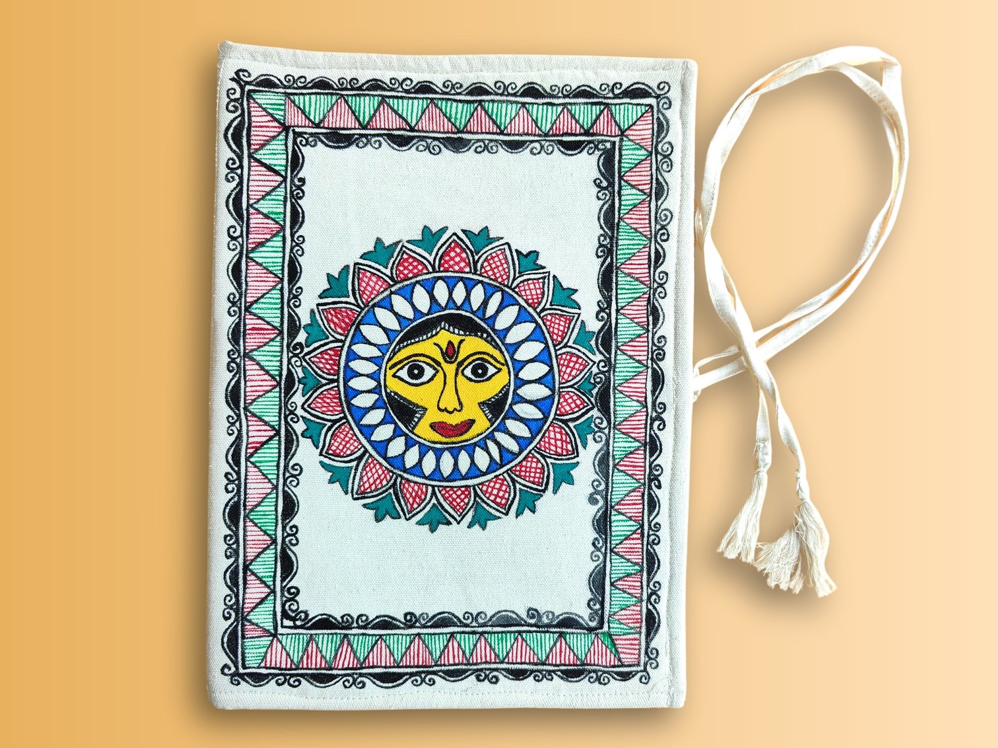Handmade Madhubani File Folder | Devi | Handmade cloth File Folder ...